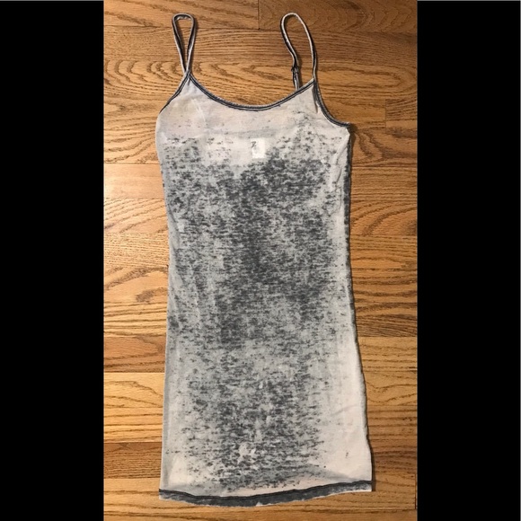 unbranded | Tops | Tank Top Gray Burnt Out | Poshmark